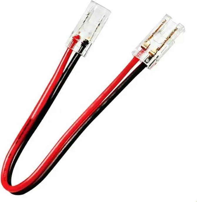 10mm 2-pin COB strip power connector with red-black wire - Oomipood