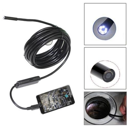 Waterproof USB-C Endoscope Snake Tube Inspection Camera 5,5mm with 6 ...
